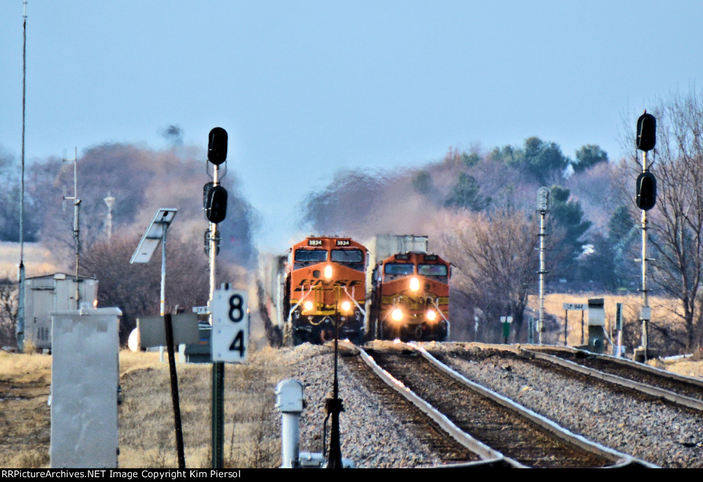 BNSF 3834 (left) 5196 (right)